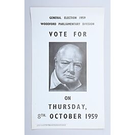 General election poster.,CHURCHILL, Winston S.,1959,The iconic leader